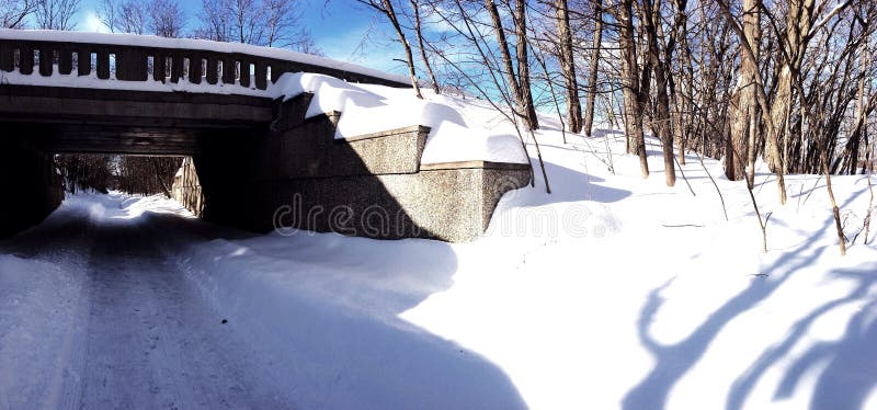 Bridge stock image. Image of shadows, winter, bridge - 49760603