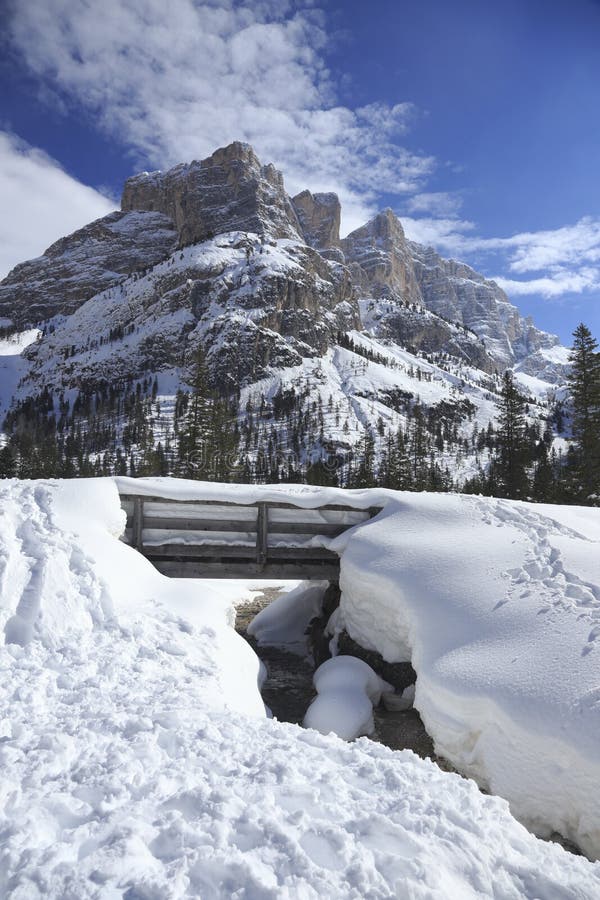Bridge and snow stock photo. Image of destinations, hiking - 38735054
