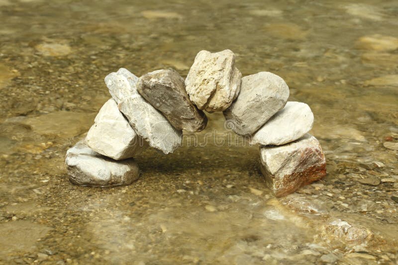 Bridge with some stones stock image. Image of foliage - 35603073