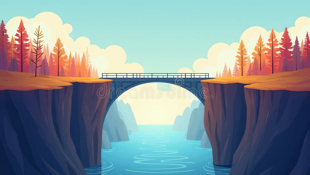Bridge Spanning Cliffs Representing Overcoming Obstacles with Strategy ...