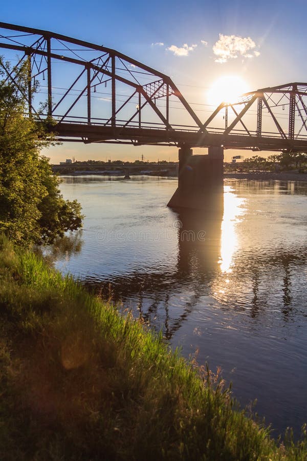 Bridge Spans River Sun Shining Water Stock Photos - Free & Royalty-Free ...
