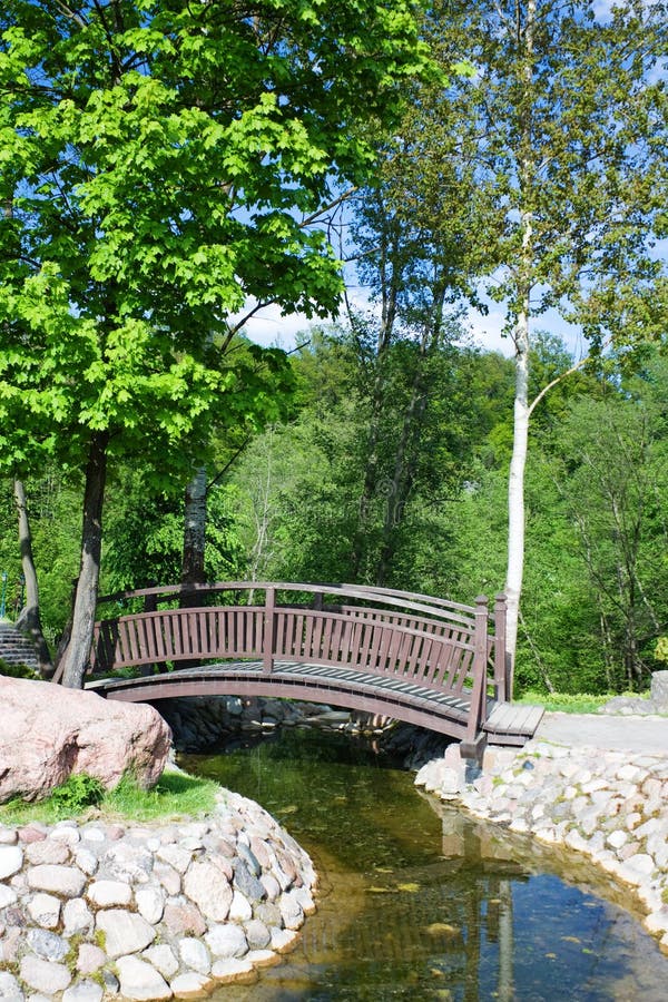 Bridge in Spring Park stock photo. Image of rural, scree - 10622204