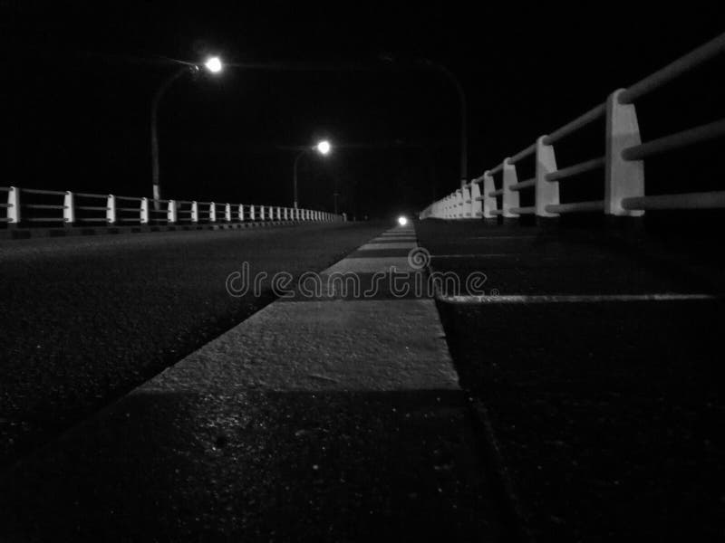 Bridge is on the Dark Night Wallpaper Stock Image - Image of night ...