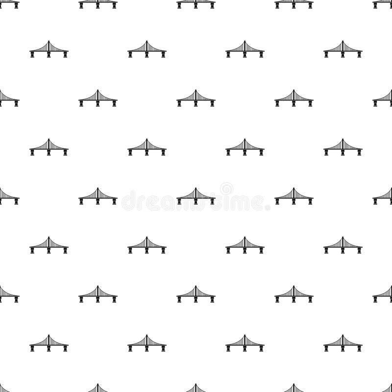Bridge with Steel Supports Pattern, Simple Style Stock Vector ...