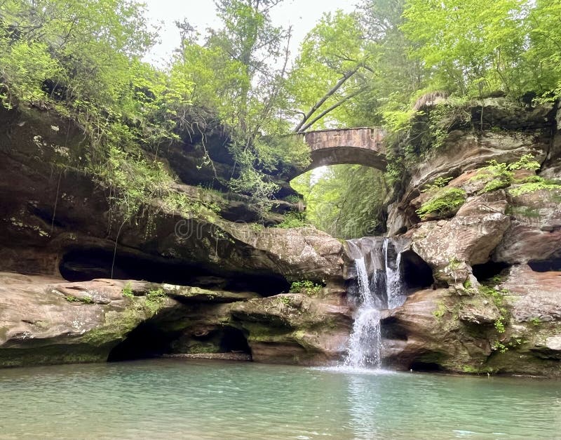 Waterfall in Hocking Hills State Park Ohio Stock Image - Image of ...
