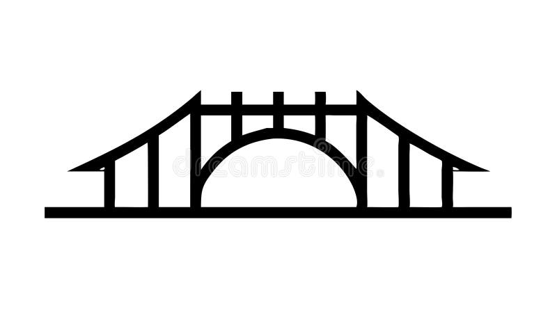 Bridge Structure Architectural Minimal Line Art Vector, Vector Design ...