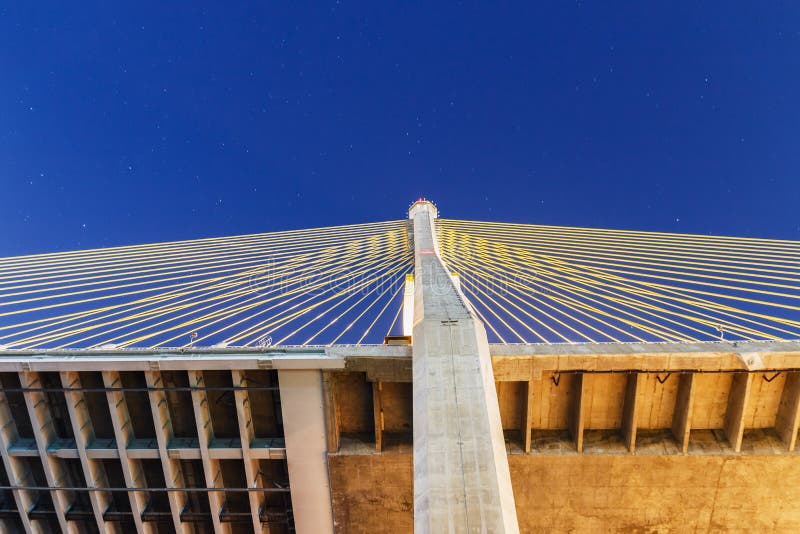 A bridge structure Cable stock photo. Image of infrastructure - 50559280