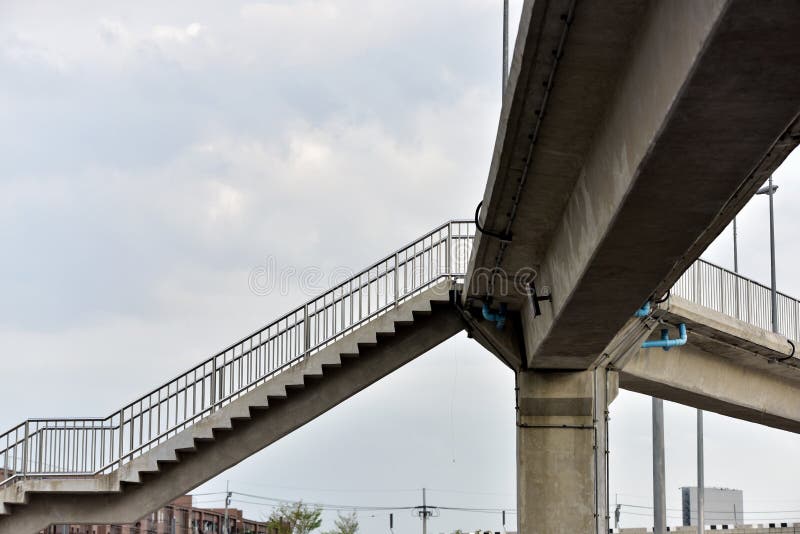 Bridge Structure for Crossing Major City Streets Stock Photo - Image of ...