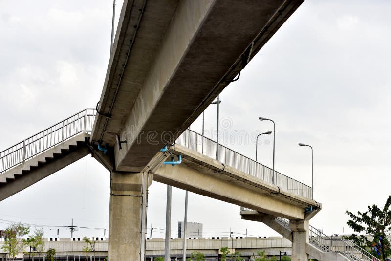 Bridge Structure for Crossing Major City Streets Stock Photo - Image of ...