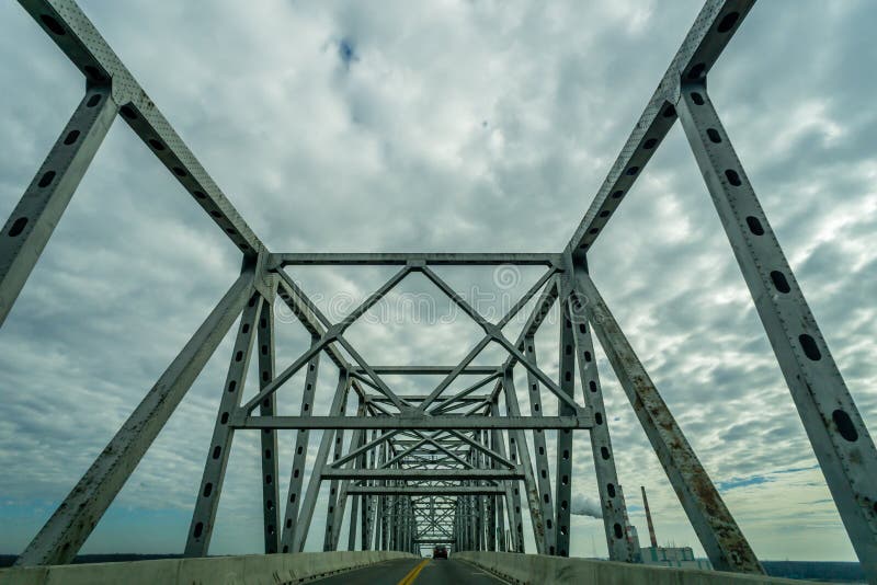 Bridge Structure and Frame from the Car Stock Image - Image of ...