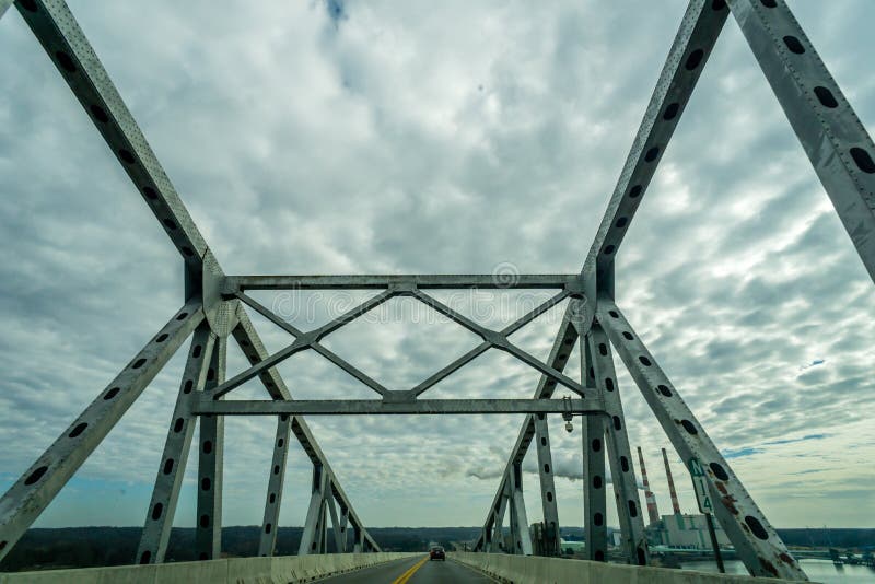 Bridge Structure and Frame from the Car Stock Image - Image of closeup ...