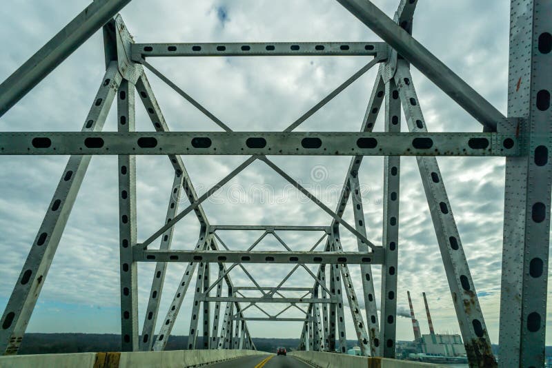 Bridge Structure and Frame from the Car Stock Photo - Image of ...