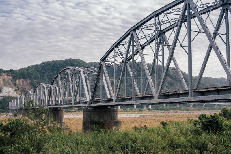 Bridge structure stock photo. Image of clouds, construction - 64239550
