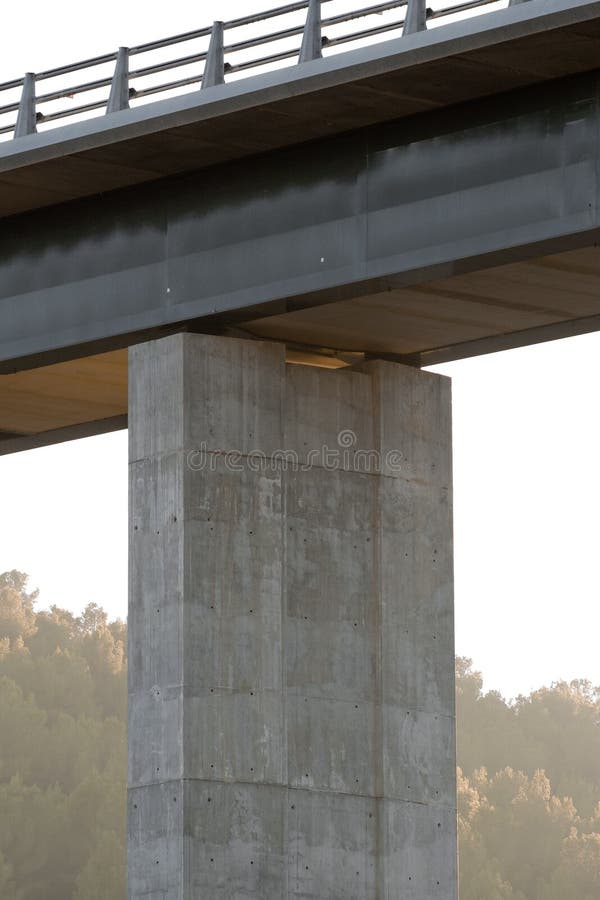 Bridge Structure from Underneath with Background Forest Stock Photo ...