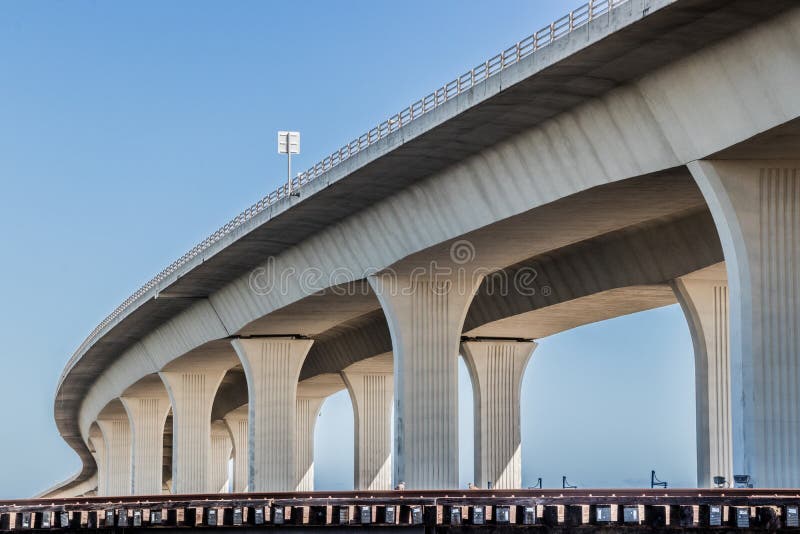 Roosevelt Bridge in Stuart, Florida Stock Image - Image of highway ...
