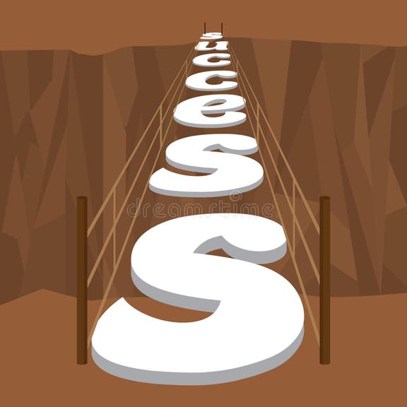 Bridge of Success stock vector. Illustration of abyss - 57292194