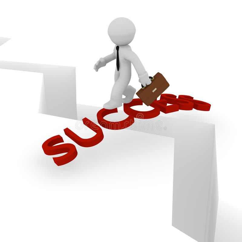 Bridge of success stock illustration. Illustration of crevice - 48850675