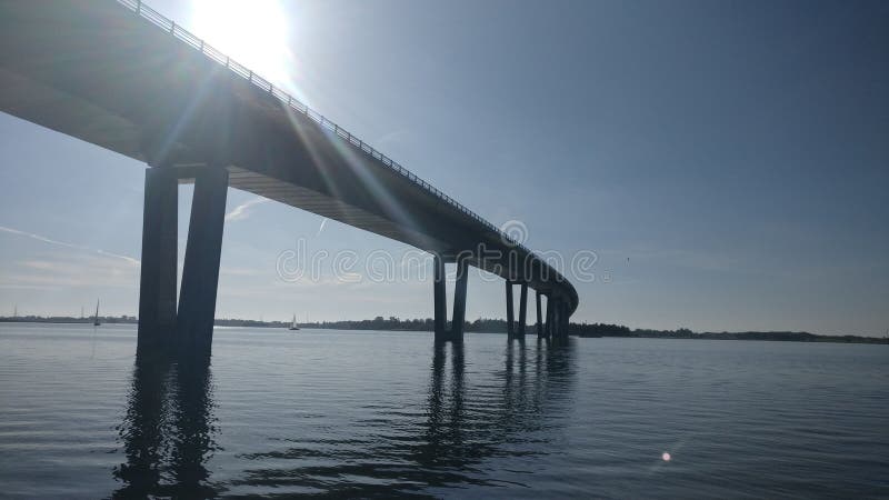 Bridge in the sunlight stock image. Image of dock, bridge - 239750471