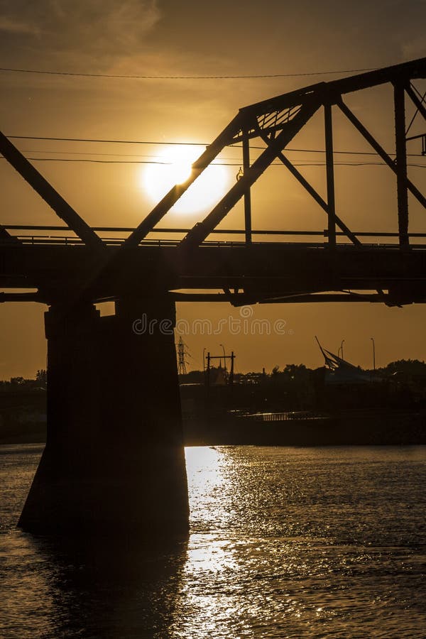 Bridge at Sunset stock image. Image of light, waterfront - 26661797