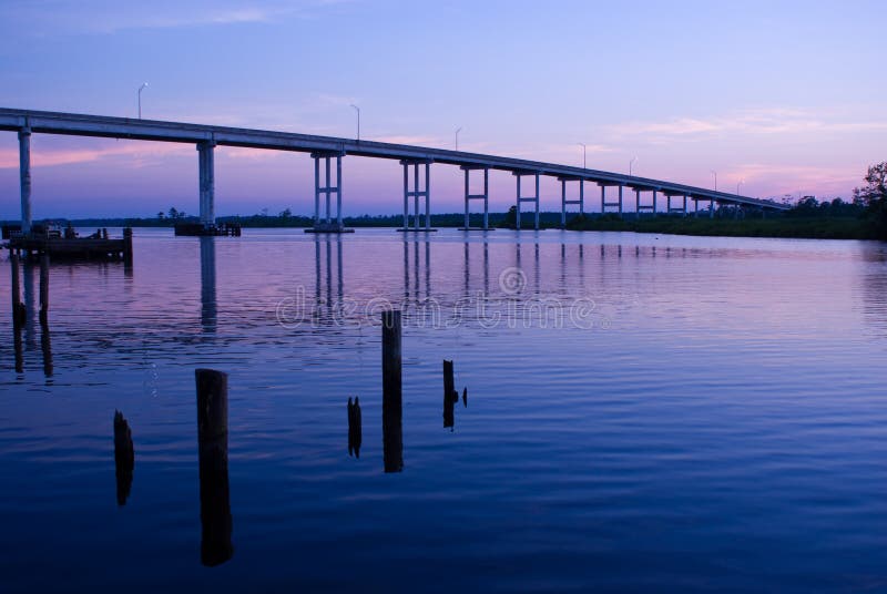 Sunset under Bridge stock image. Image of water, potomac - 3340893