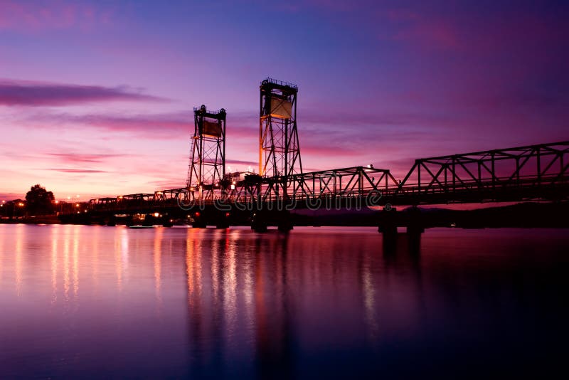 Bridge Sunset stock photo. Image of bridge, transport - 4547448