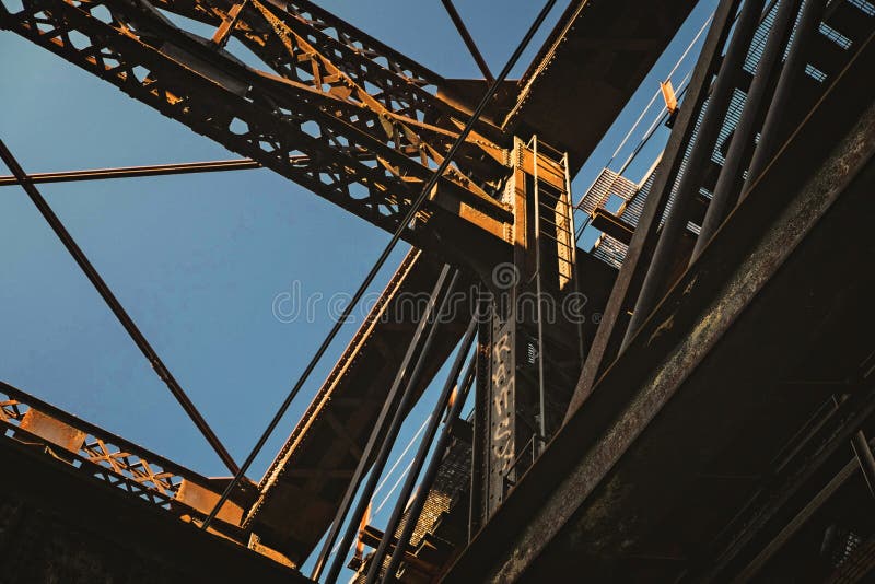 Bridge at Sunset in Pittsburgh Editorial Stock Image - Image of ...