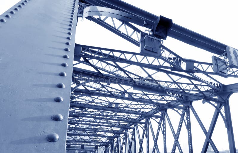 Bridge support beams stock image. Image of concrete, construction ...