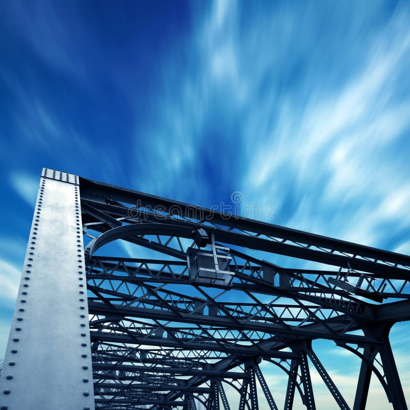 Bridge support beams stock image. Image of concrete, construction ...