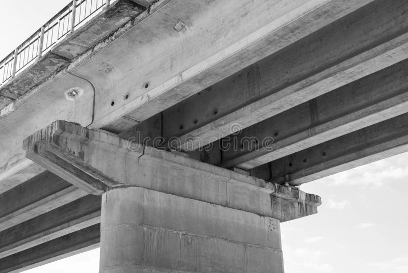 Bridge Support Anchor. Bridging Joint of Girder Bridge Stock Photo ...
