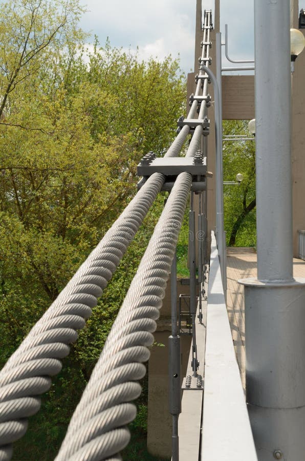 The Bridge is Supported by Cables. Stock Photo - Image of architecture ...