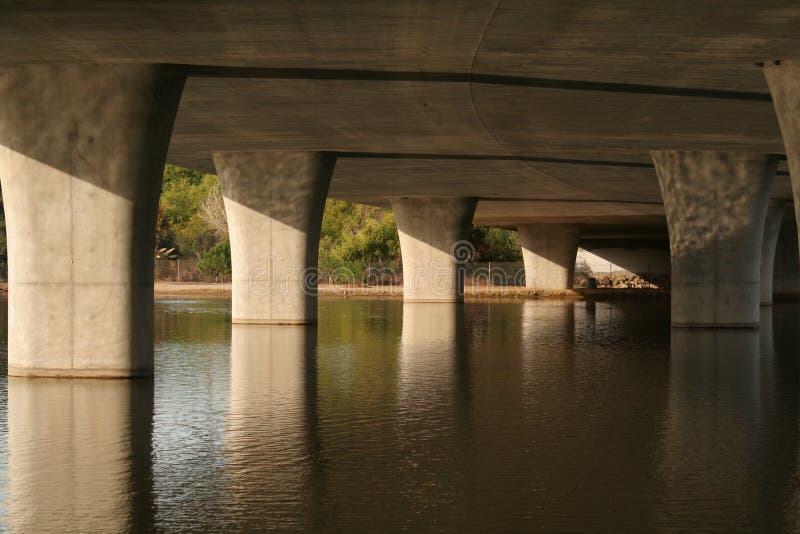 Bridge supports in water stock image. Image of heavy, bridge - 7921149