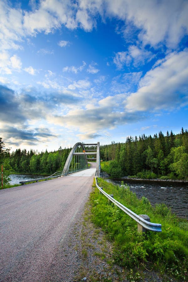 Bridge in Sweden stock photo. Image of paved, green, bridge - 82234656