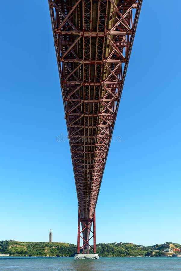 Bridge on Tagus River, Lisbon (Portugal) Stock Photo - Image of harbor ...
