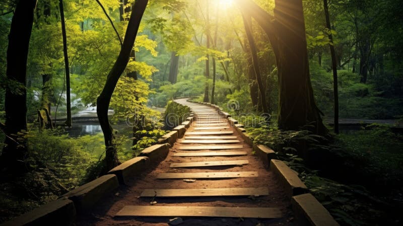 Bridge To Brighter Days on Success Path Stock Illustration ...