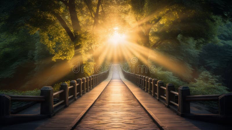 Bridge To Brighter Days on Success Path Stock Illustration ...