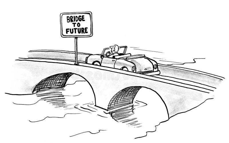 Bridge to Future stock illustration. Illustration of male - 64826689
