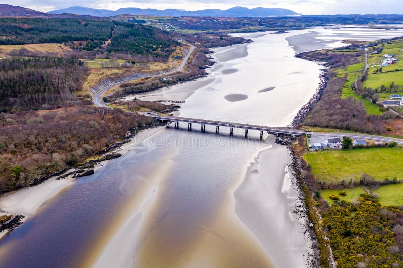 The Bridge To Lettermacaward in County Donegal - Ireland. Stock Image ...