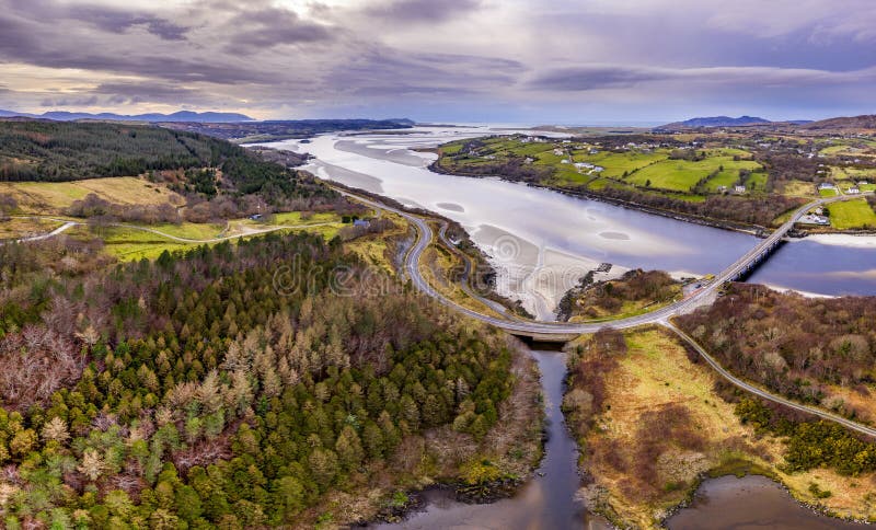 The Bridge To Lettermacaward in County Donegal - Ireland. Stock Photo ...