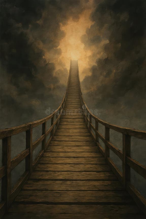 A Bridge To Light through the Darkness. Stock Photo - Image of ...