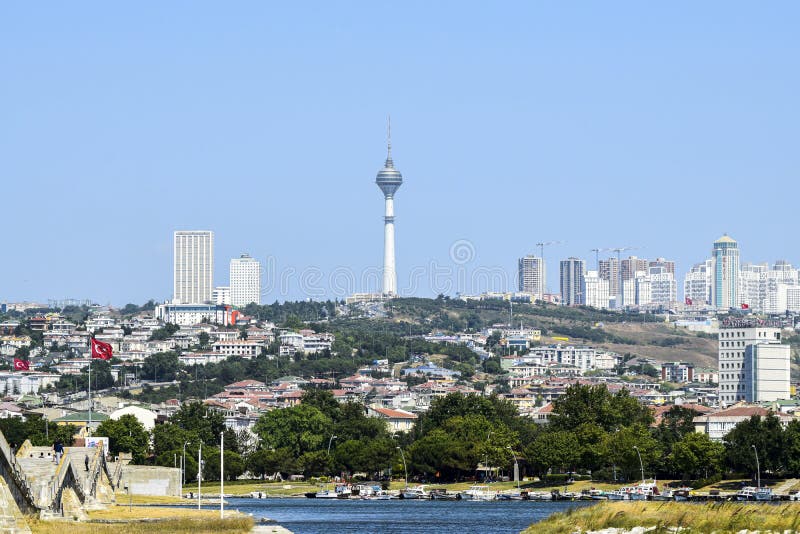 The Bridge To the Observation Tower Stock Image - Image of green ...