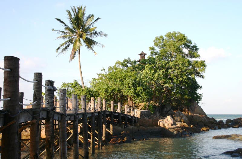 Bridge to paradise stock image. Image of bridge, rocks - 630455
