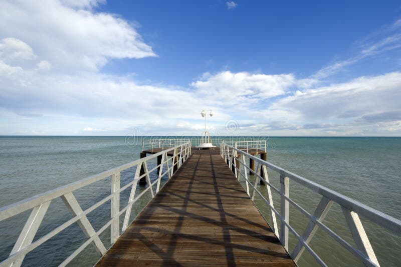 Bridge to the sea stock image. Image of view, spain, ocean - 11060303
