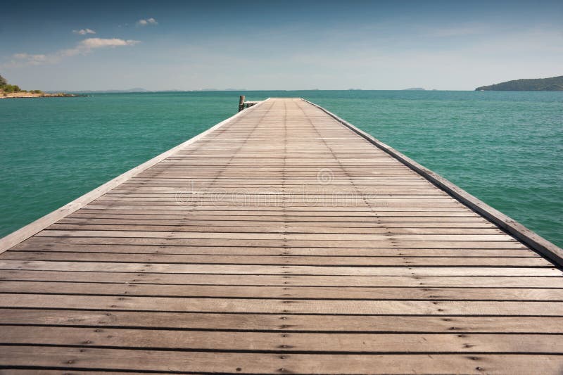 Bridge in to the sea stock image. Image of architecture - 22526847
