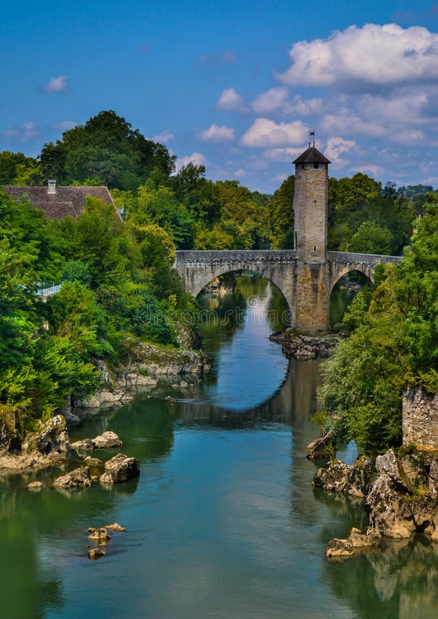 Old bridge over the river stock photo. Image of blue - 140639906