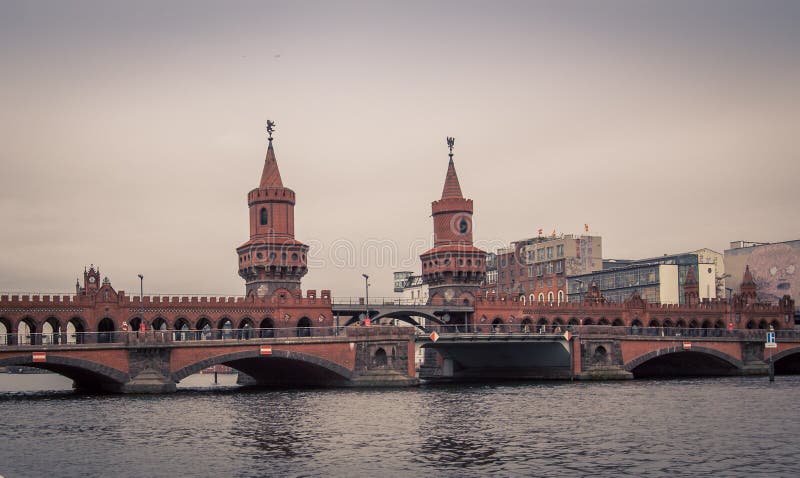 Bridge with Towers in Berlin Editorial Stock Photo - Image of travel ...