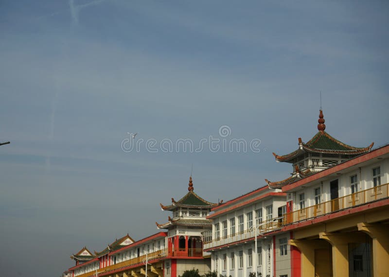A Bridge with Traditional Chinese Cultural Characteristics Stock Photo ...