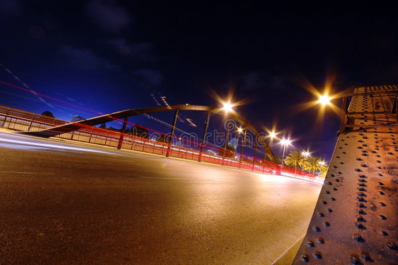 Bridge and traffic stock photo. Image of bright, trail - 1051592
