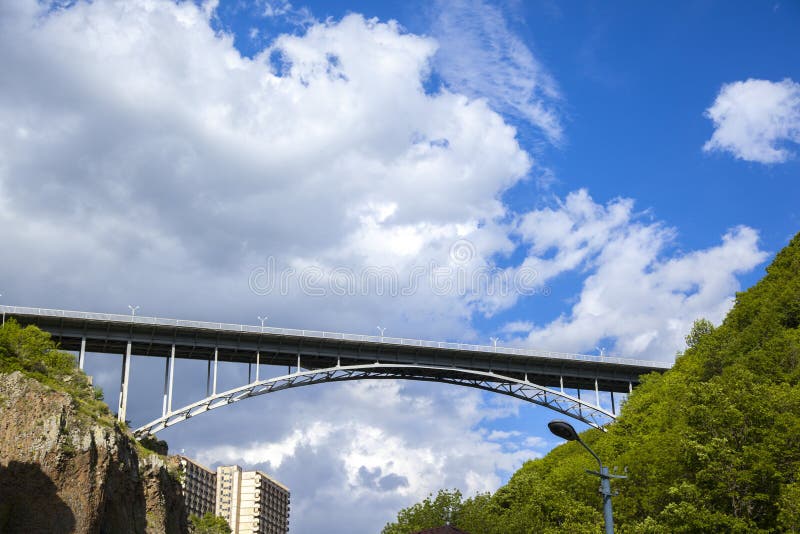 Bridge for Traffic Linking Across the Hrazdan River in Yerevan Stock ...