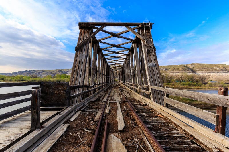 A Bridge with a Train Track Underneath it Stock Photo - Image of ...