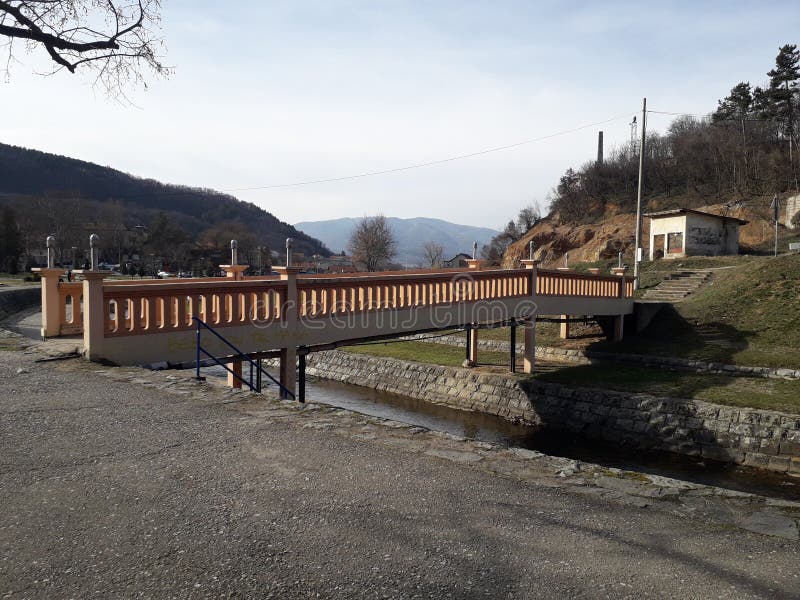 Bridge stock image. Image of mountain, landscape, tree - 173607015